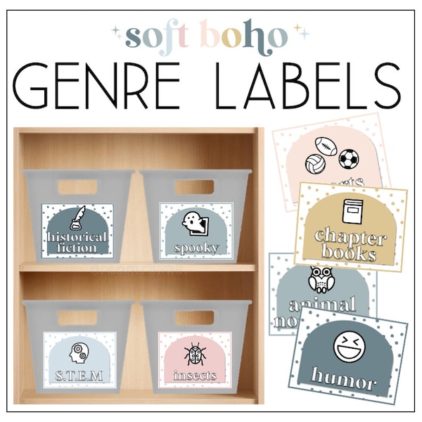 Library Genre - Etsy