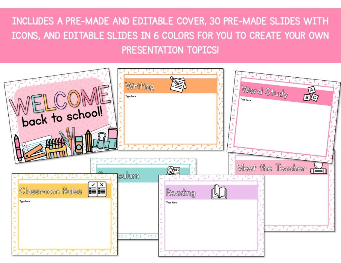 Editable Back to School Night Powerpoint Presentation | Meet the ...