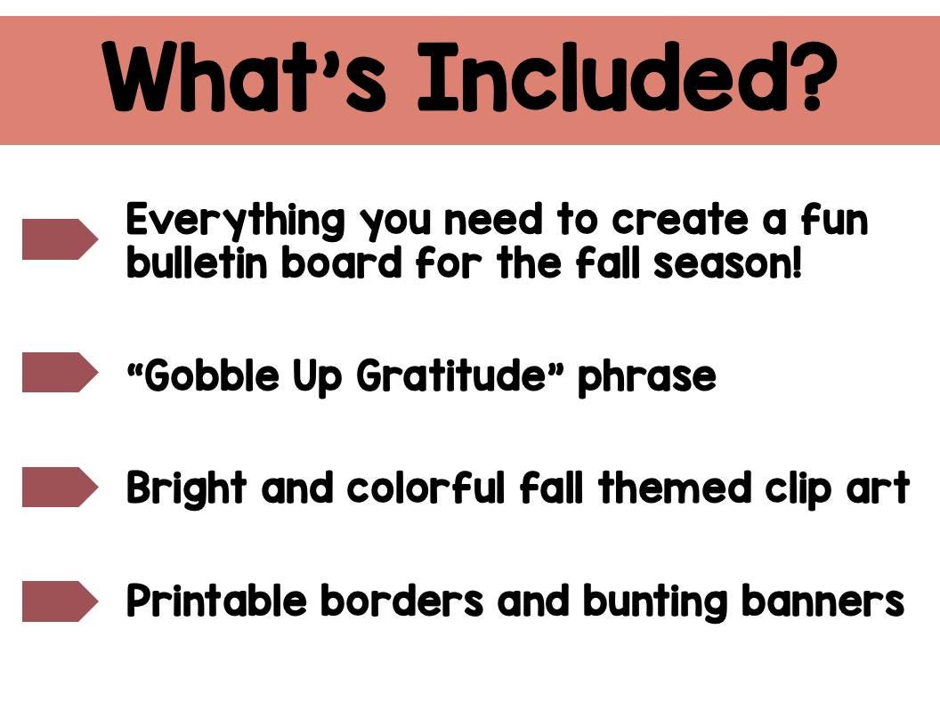 Thanksgiving Bulletin Board Kit | November | Classroom Decor - Etsy