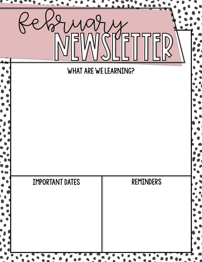 EDITABLE Monthly Newsletter Templates | Powerpoint - Etsy