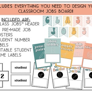Pastel Student Classroom Jobs Posters | Pastel Paradise - Etsy
