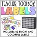 EDITABLE Colorful Teacher Toolbox Labels - Etsy