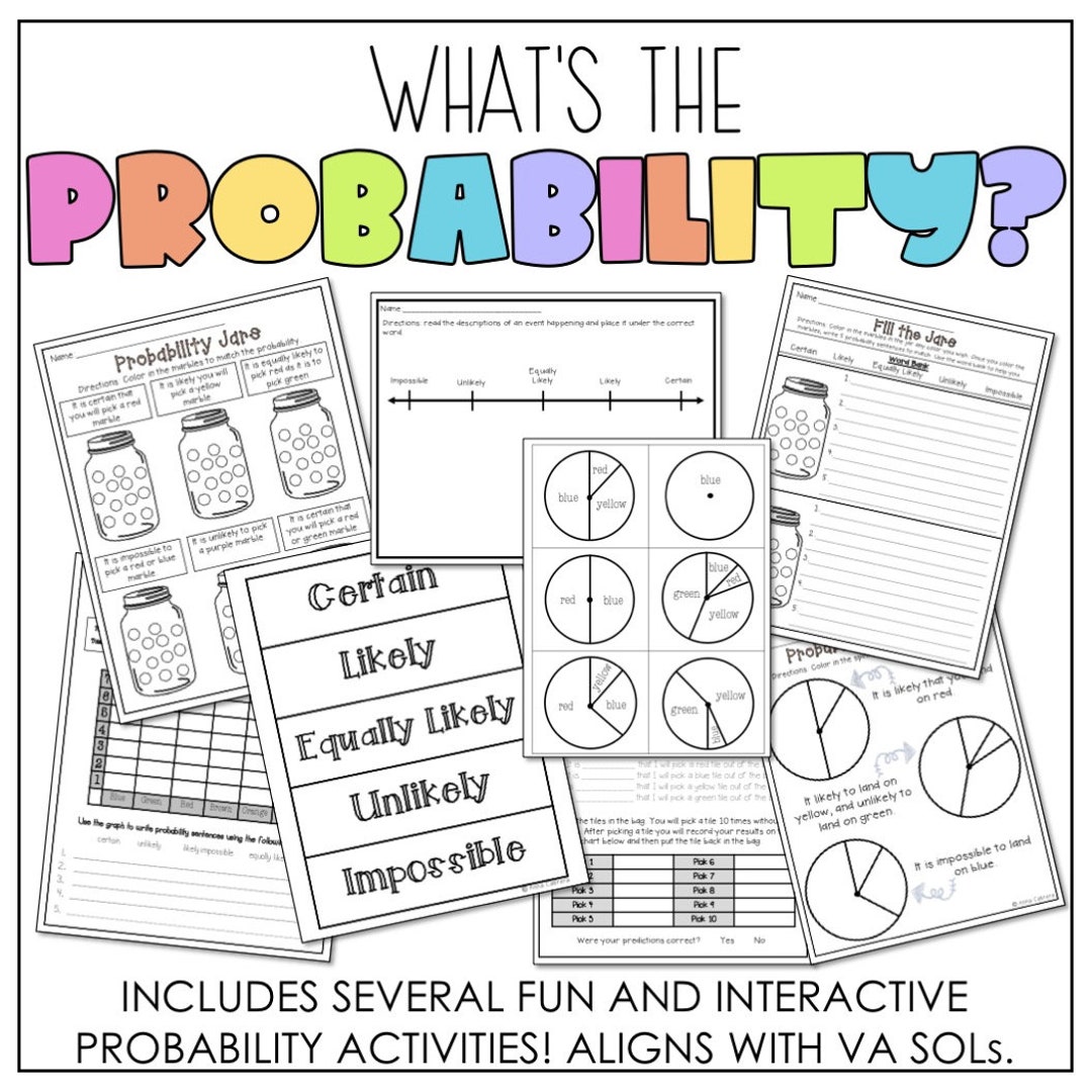 Probability Unit Activities | What Are the Chances? | VA SOL - Etsy