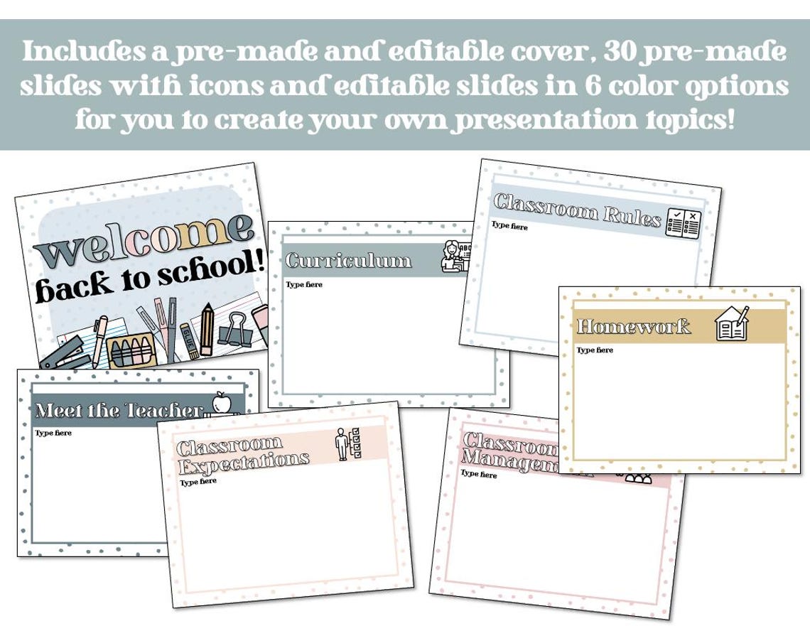 Editable Back to School Night Powerpoint Presentation | Meet the ...
