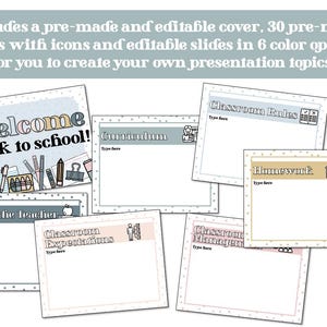 Editable Back to School Night Powerpoint Presentation | Meet the ...