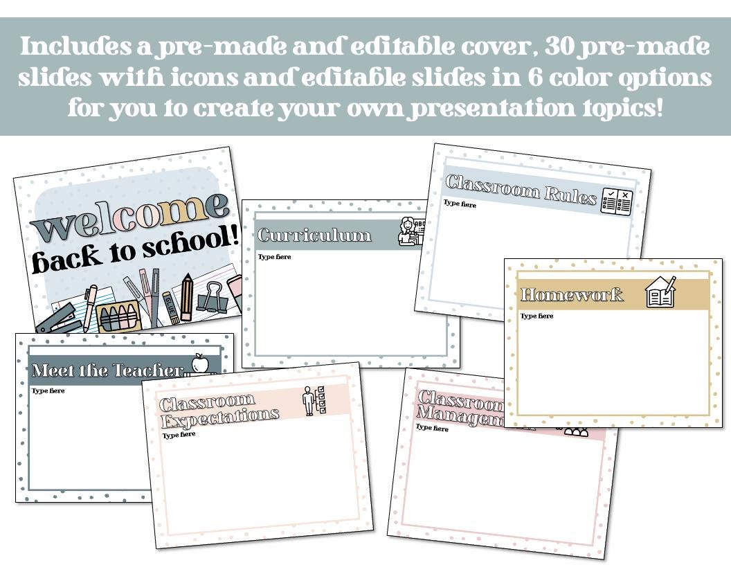 Editable Back to School Night Powerpoint Presentation | Meet the ...