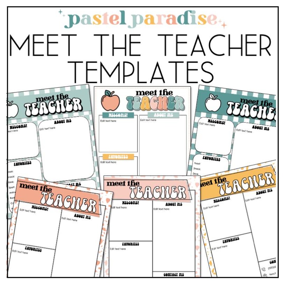 Pastel Paradise Meet the Teacher | Back to School | Open House - Etsy