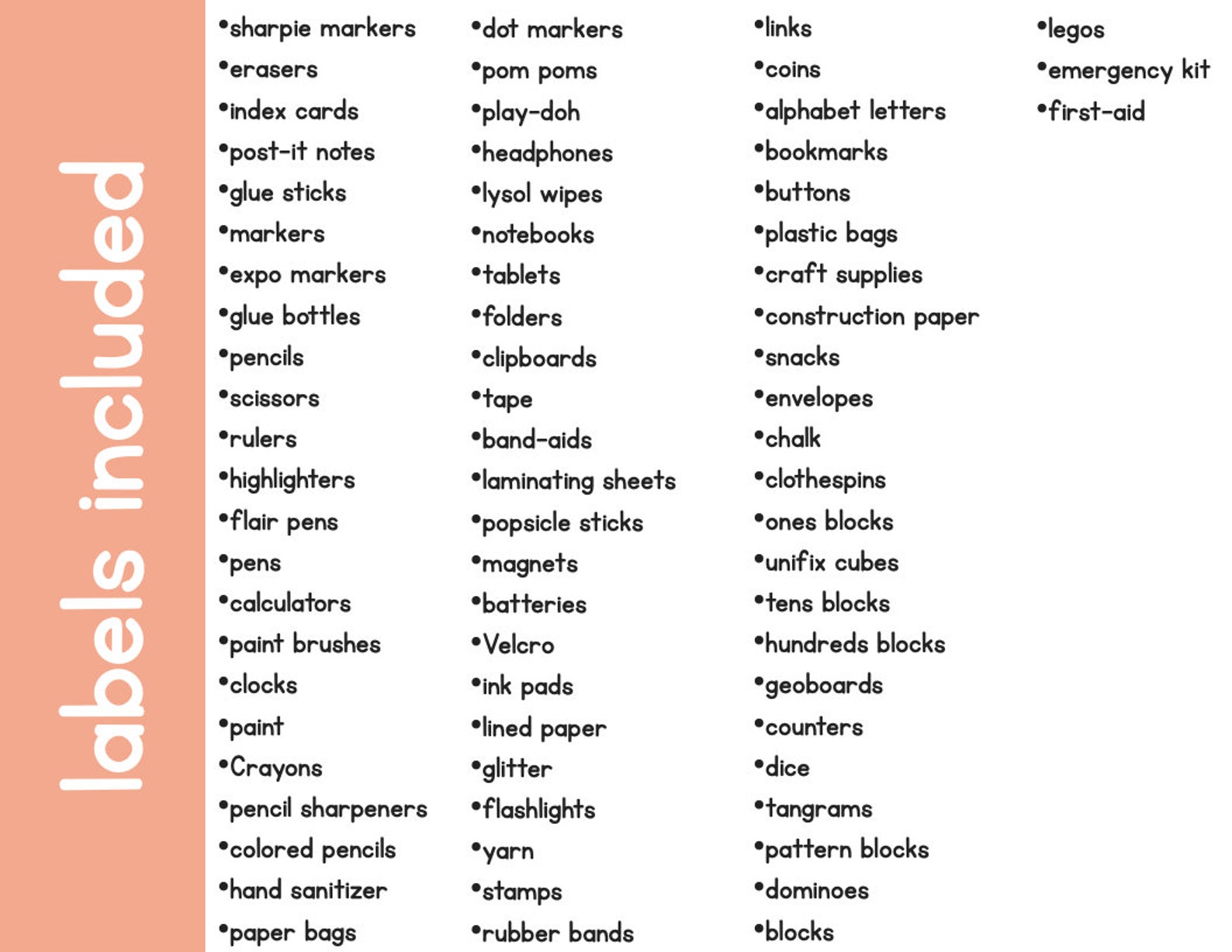 Editable Colorful Supply Bin Labels - Classroom Supplies - Etsy