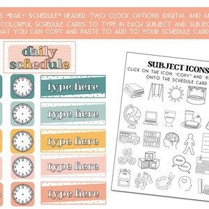 Editable Daily Classroom Schedule | Daily Agenda | Pastel Paradise - Etsy