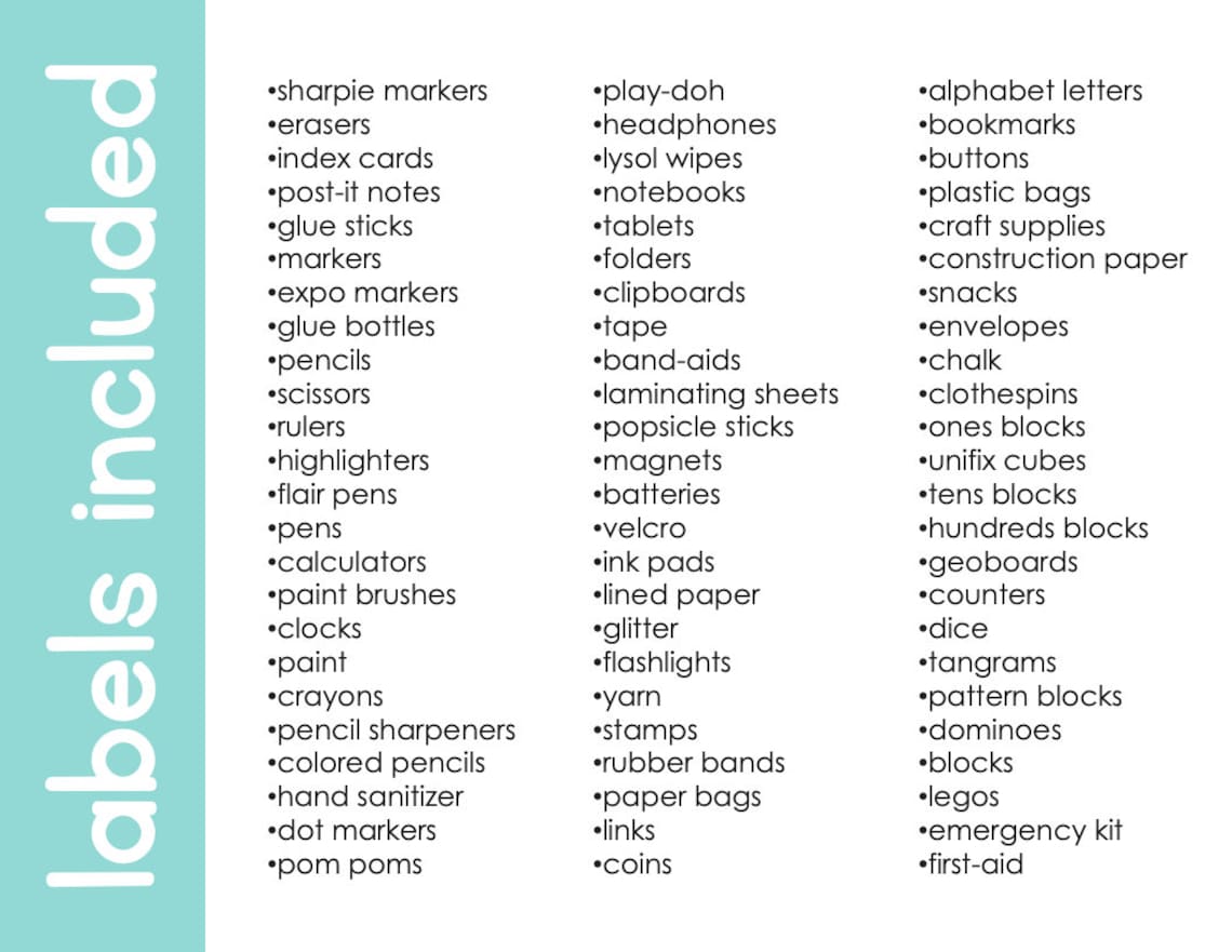 Editable Supply Bin Labels | Classroom Supplies | Rainbow Sprinkles - Etsy