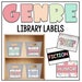 Bright Pastel Library Labels | Classroom Library | Genres | Editable - Etsy