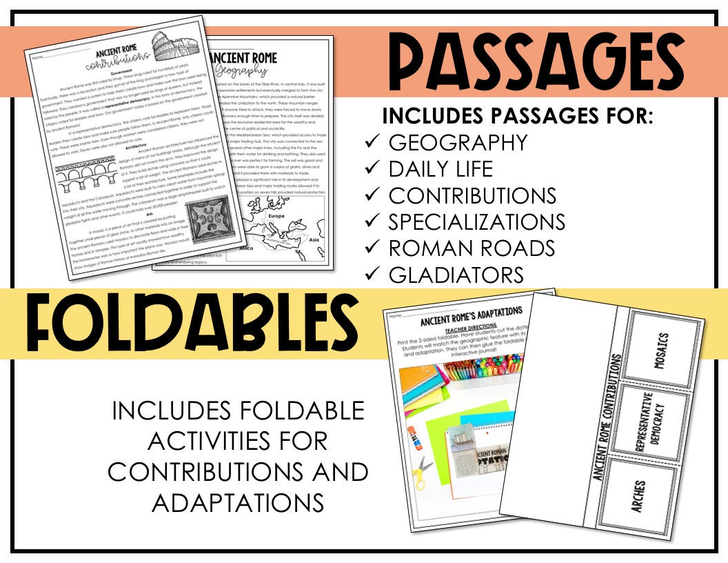 Ancient Rome Unit | Ancient Civilizations | VA SOL - Etsy