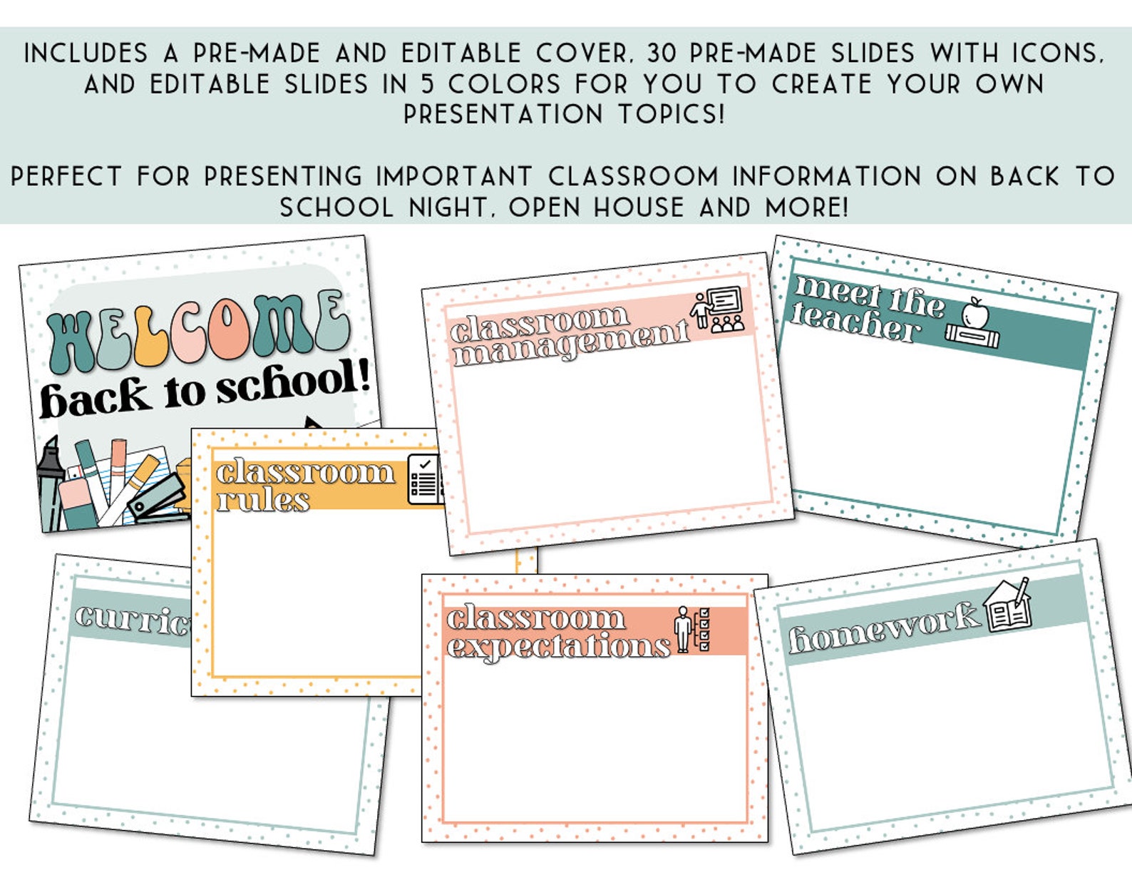 Editable Back to School Night Powerpoint Presentation | Meet the ...