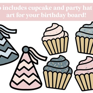 Editable Birthday Board Display | Soft Boho | Classroom Decor - Etsy