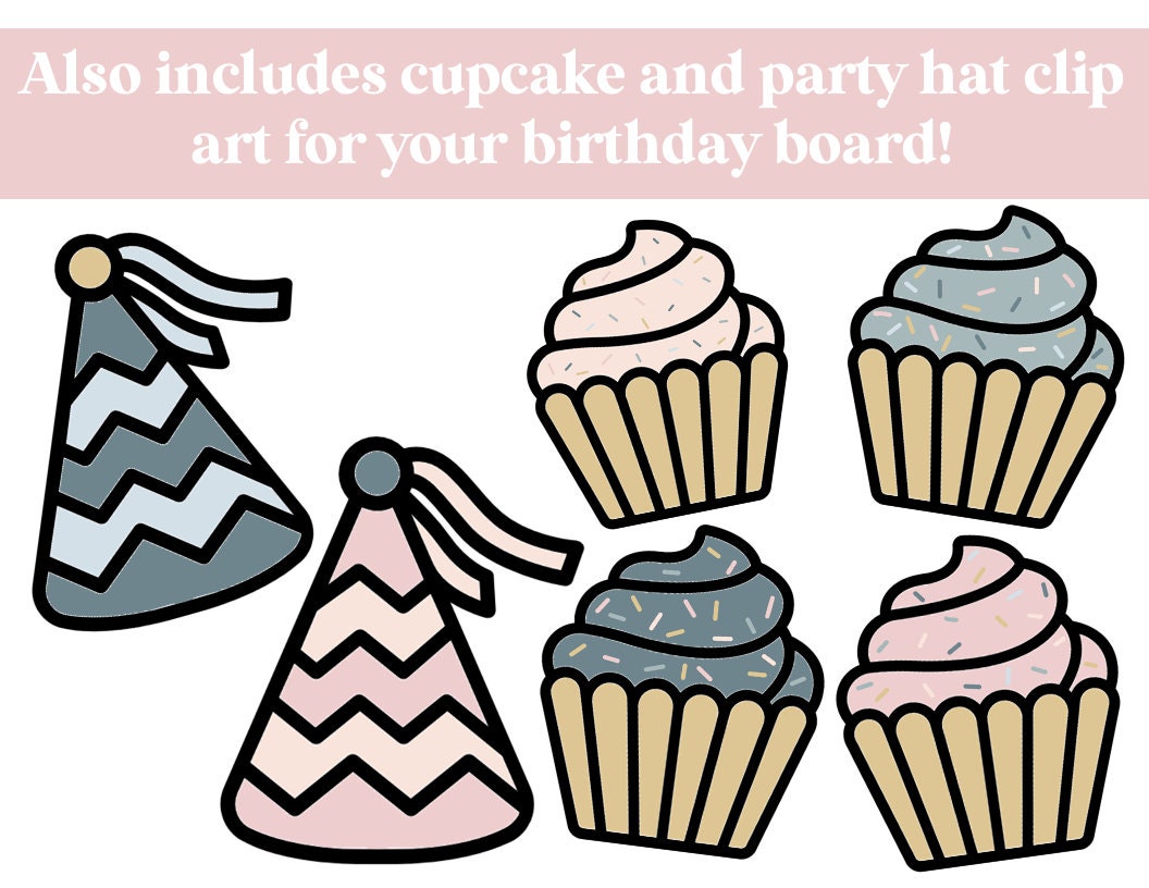 Editable Birthday Board Display | Soft Boho | Classroom Decor - Etsy