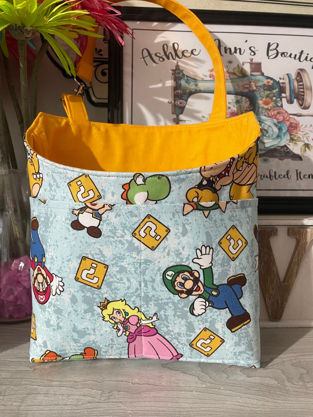 Car Caddy Made in a Licensed Mario Fabric - Etsy