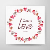 Christian Wall Print Retro Flower Poster Bible Scripture Christian ...