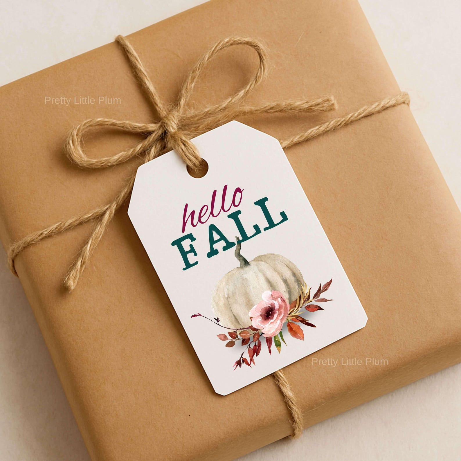 Fall Host Gift Tag Printable, Pumpkins Autumn Thank You Notes (digital ...