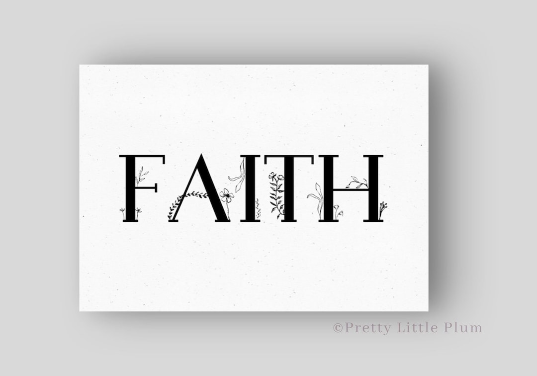 FAITH Printable Wall Art, Faith Prints Wall Decor, Digital Download ...