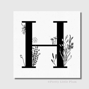 Name Initial H Printable Letter H Sign Letter Wall Decor - Etsy