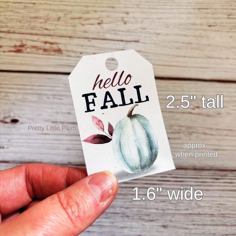 Fall Host Gift Tag Printable, Pumpkins Autumn Thank You Notes (digital ...