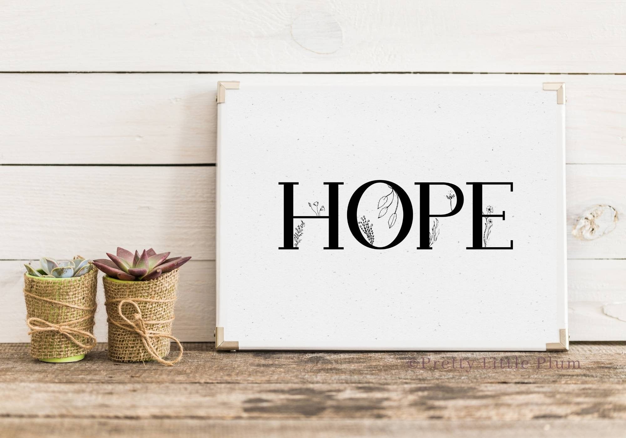 HOPE Printable Wall Art, Hope Prints Wall Decor, Feminine Digital ...