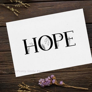 HOPE Printable Wall Art Hope Prints Wall Decor Feminine | Etsy