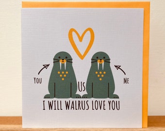Walrus Card - Etsy