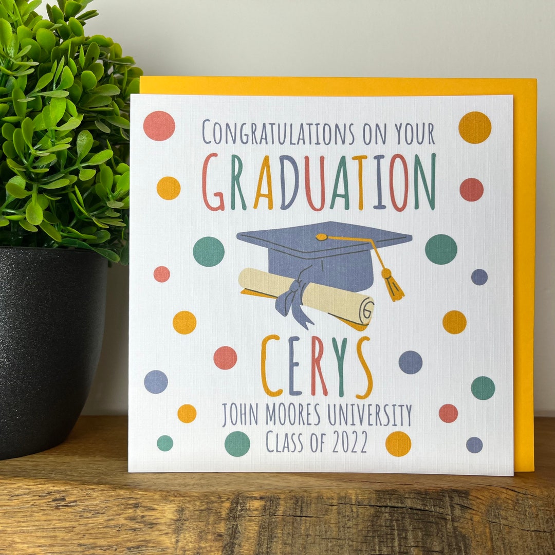 Personalised Graduation Card / Happy Graduation / - Etsy
