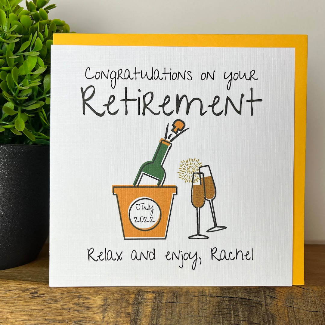 Personalised Retirement Card / Happy Retirement / Congratulations on ...