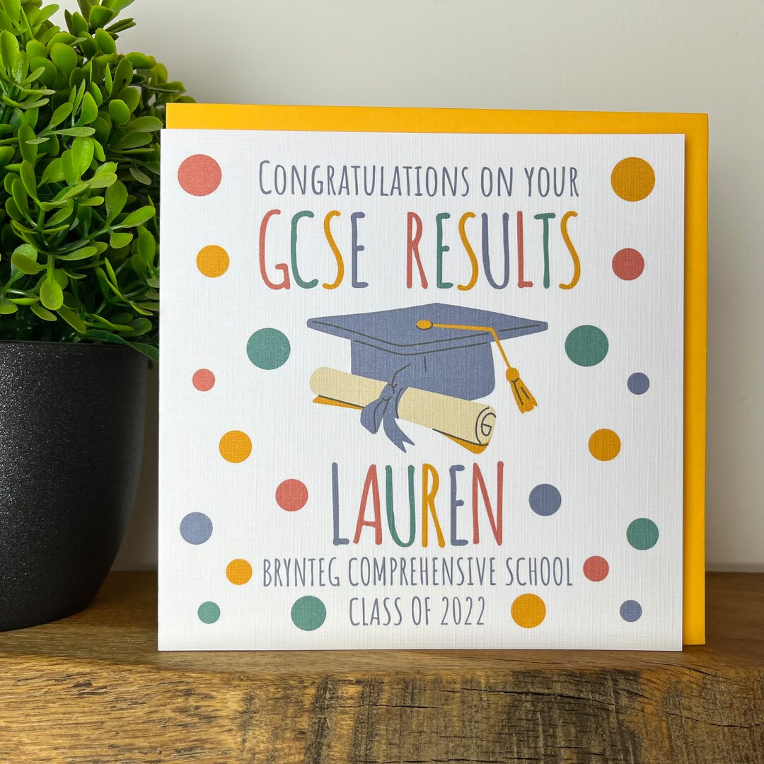 Personalised GCSE Results Card / You Passed Your Exams ...