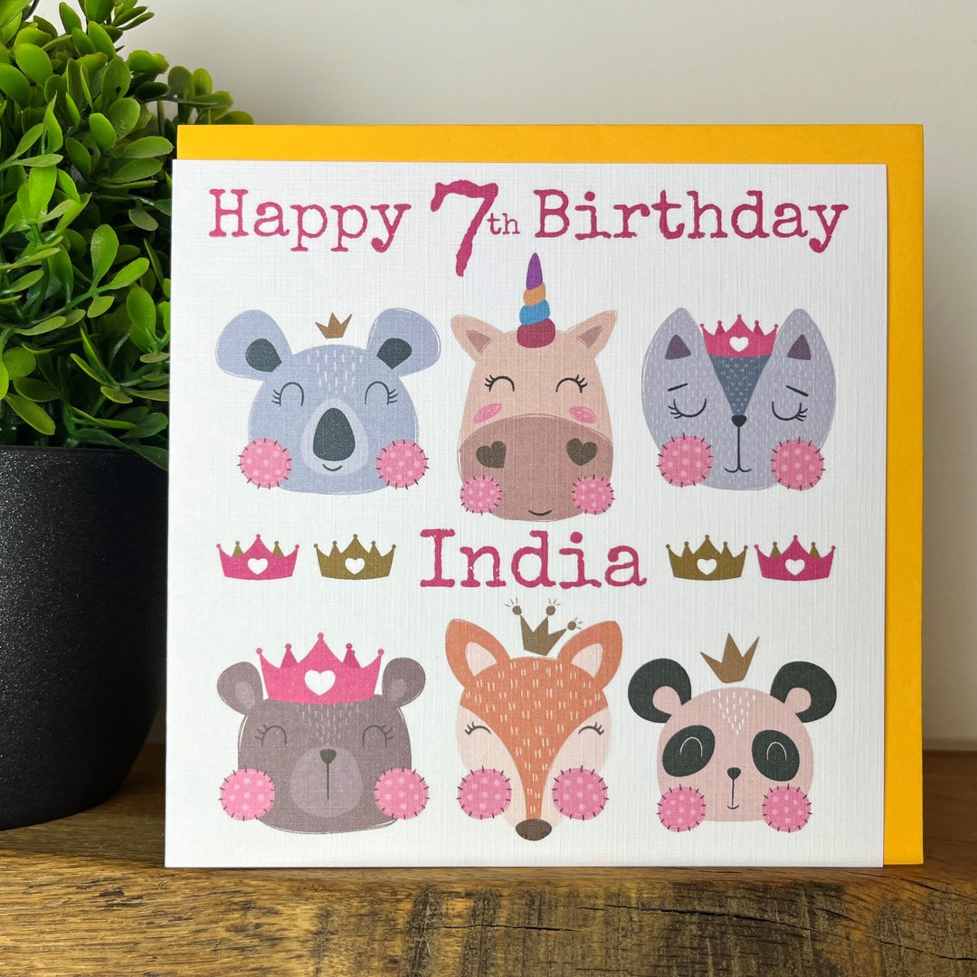 Personalised Happy Birthday Card / Happy Birthday / Age Card - Etsy