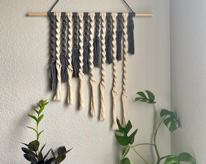 Reversible Asymmetrical Modern Two-toned Macrame Spiral Wall Hanging - Etsy
