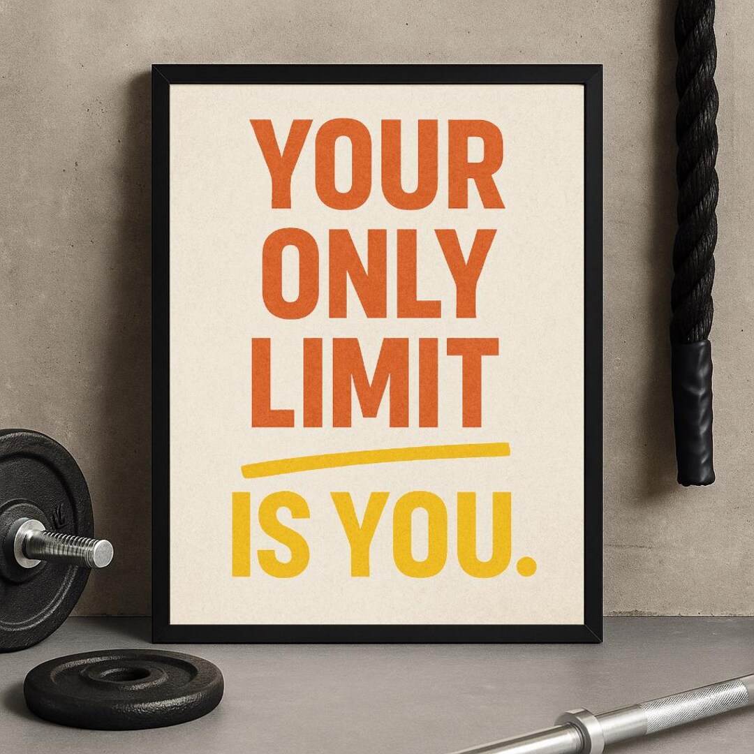 Motivational Gym Quote Wall Art Bundle – 10 Fitness Quotes for Workout ...