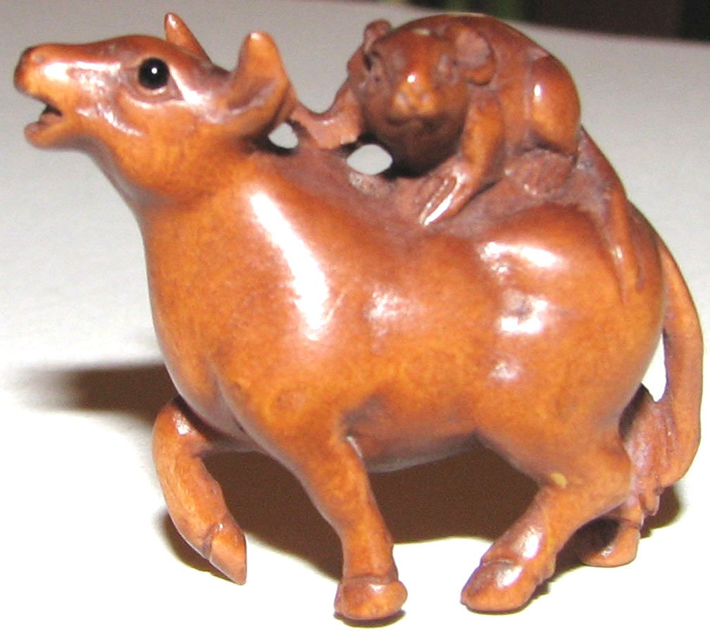 Ojime Bead Topo su toro Perline di legno Forniture di | Etsy