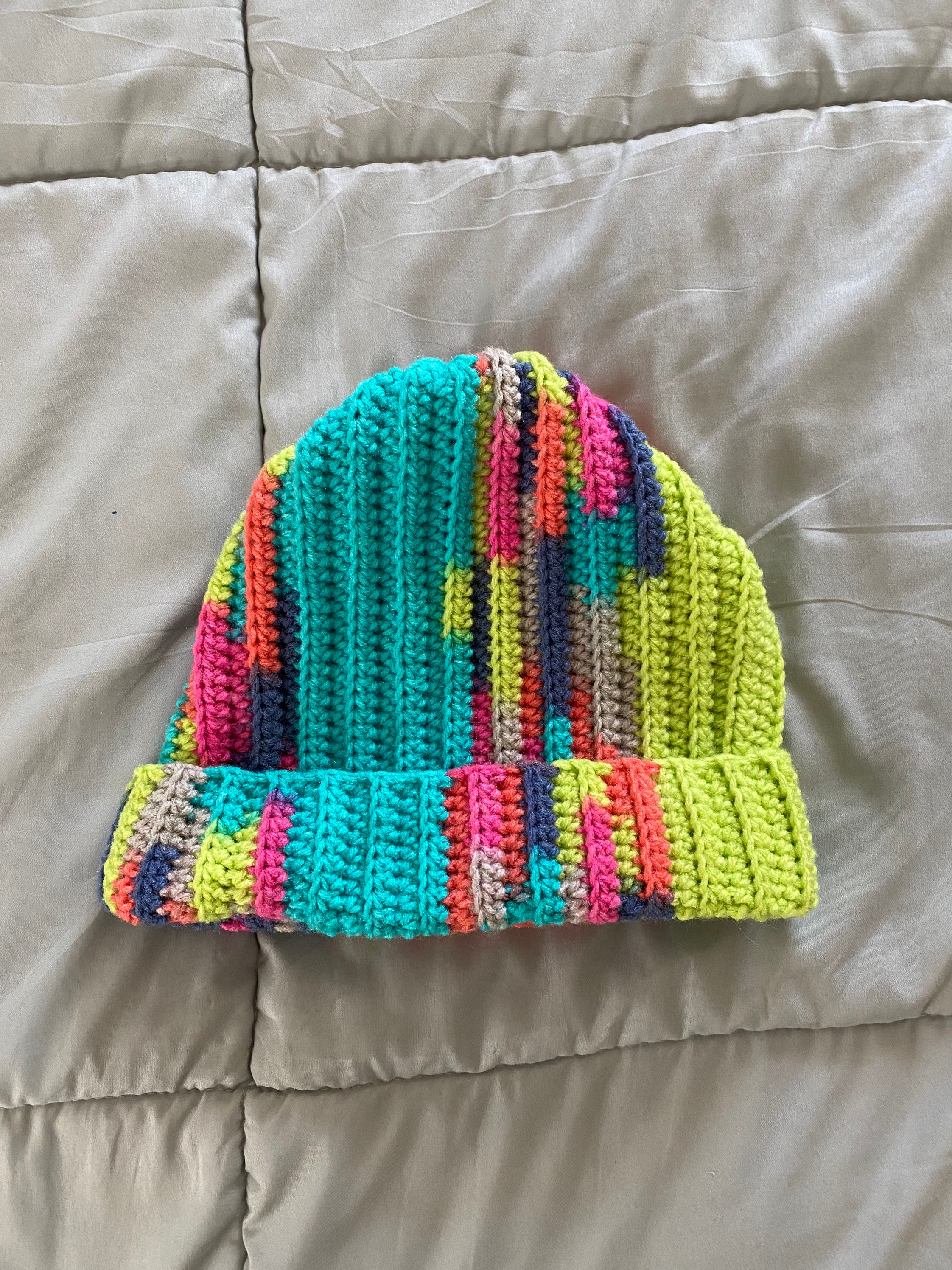 Handmade Rainbow Beanie - Etsy