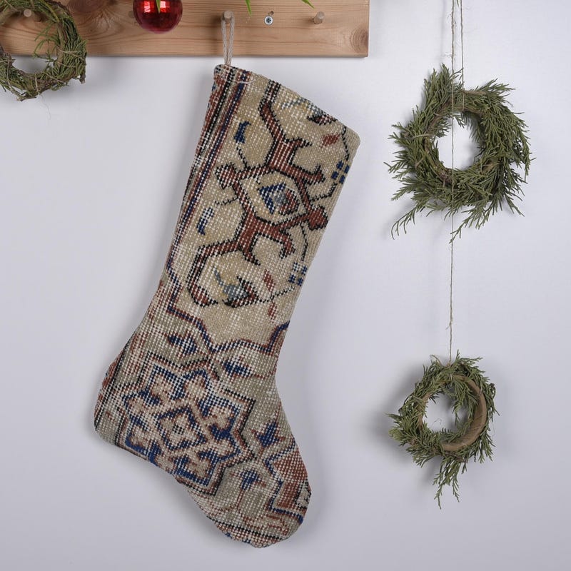 Rustic Christmas Stocking - Etsy