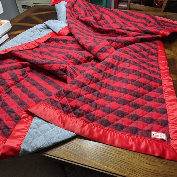 Red and Black Buffalo Quilt Pattern - Etsy