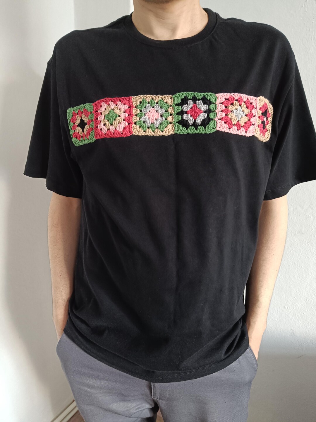 Black Men T-shirt Knit Designs, Unique Gift for Dad, Clothing for Dad ...