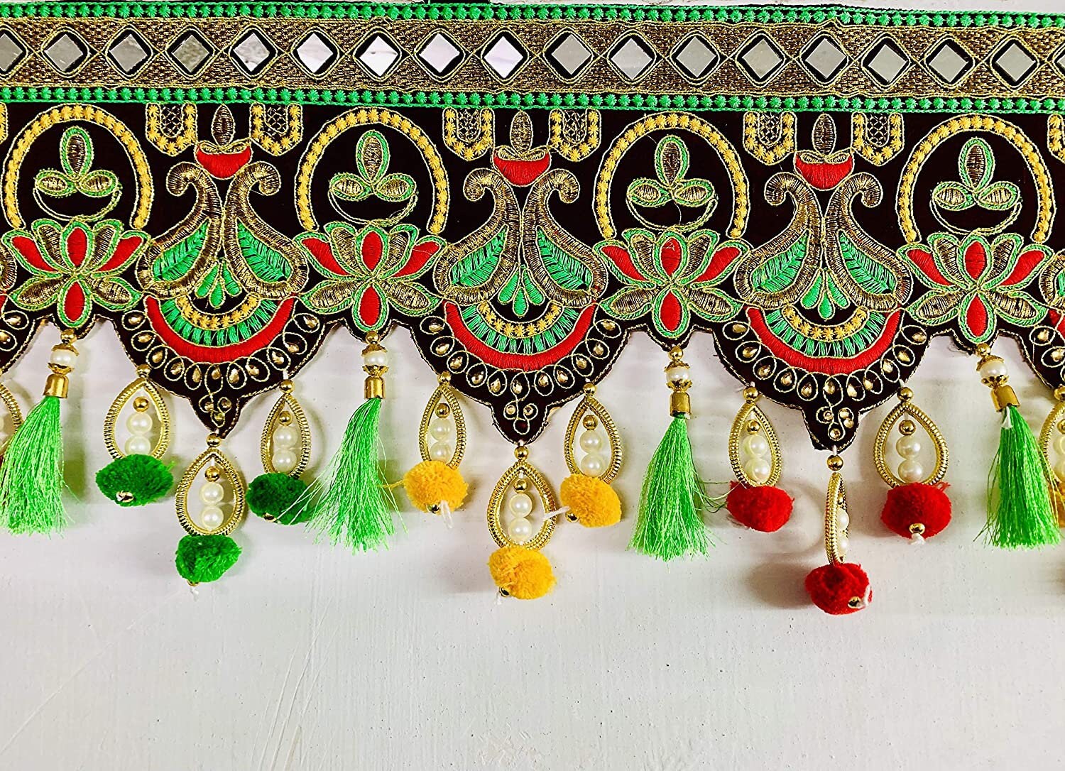 Indian Traditional Emrodery Cotton Toran Door Hanging | Etsy