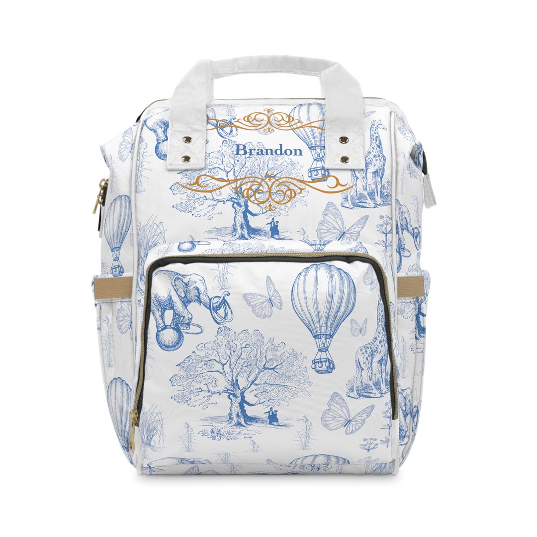 Custom Baby Diaper Bag - Print in Navy - Etsy