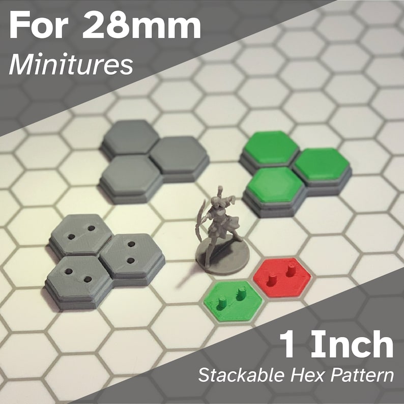 TTRPG Modular Hex Grid - 3D Printing Files - Etsy
