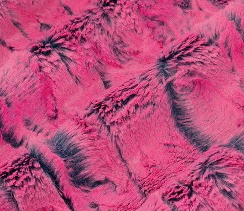 Azalea Pink Forest Fox Minky Fabric/faux Fur Fabric Sold by the Yard ...