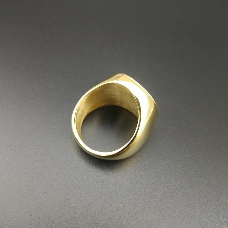 Mens Pentagram Ring 14k Gold Plated Pentacle Ring Titanium - Etsy Australia