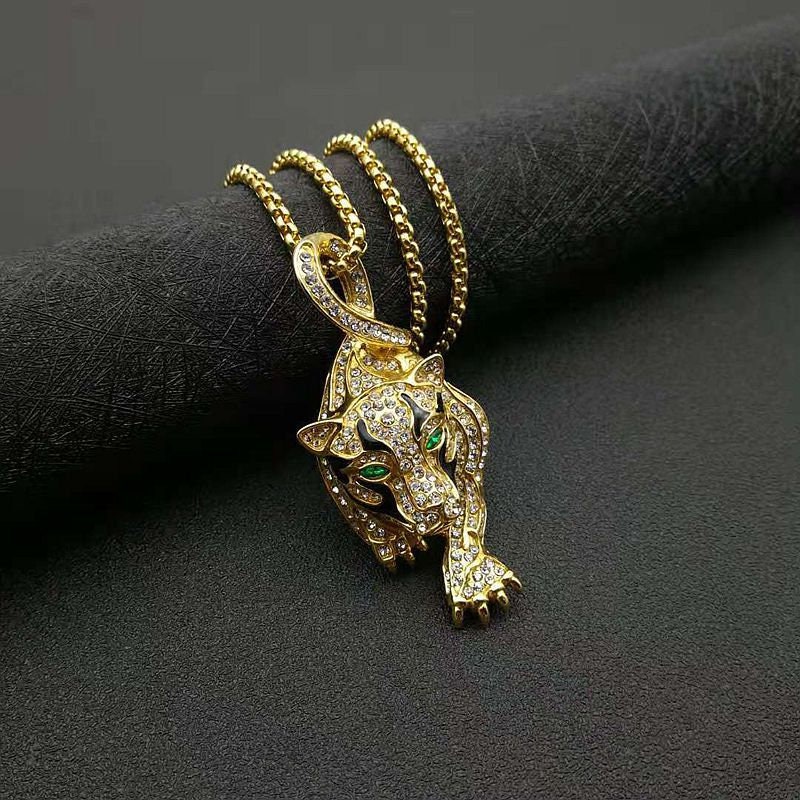 Stainless Steel Leopard Head Necklace Leopard Claw Pendant - Etsy UK