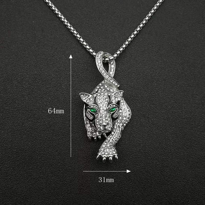 Stainless Steel Leopard Head Necklace Leopard Claw Pendant - Etsy UK