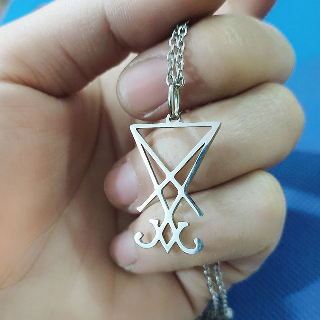 Sigil of Lucifer Symbol Pendant Necklace Stainless Steel - Etsy
