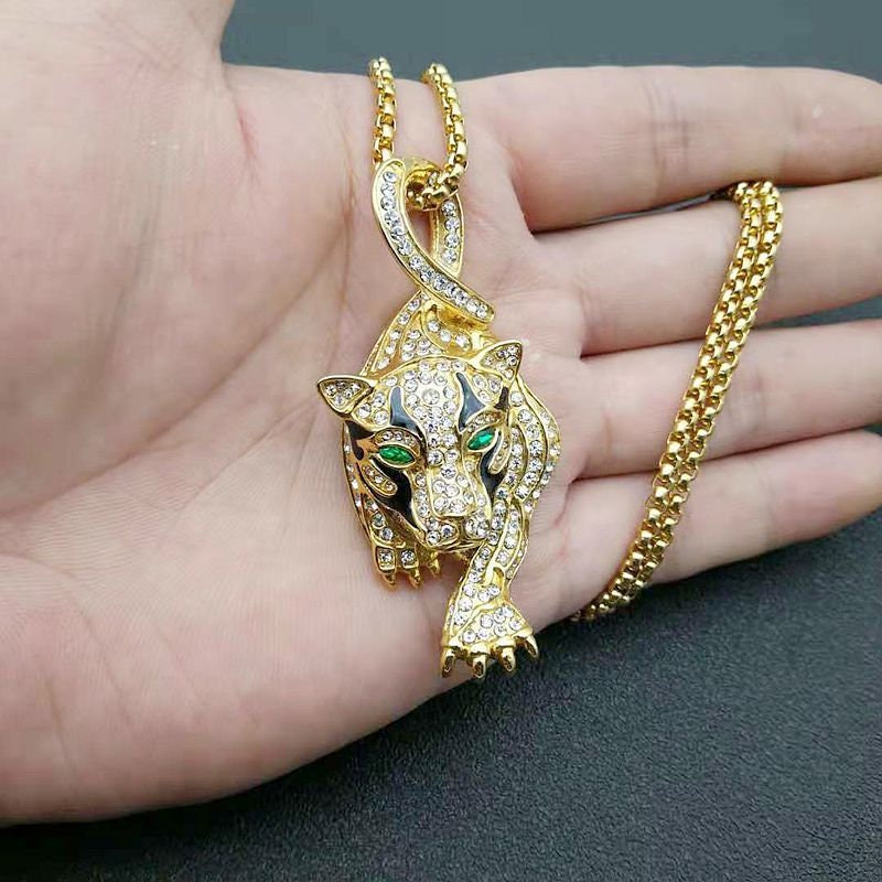 Stainless Steel Leopard Head Necklace Leopard Claw Pendant - Etsy UK