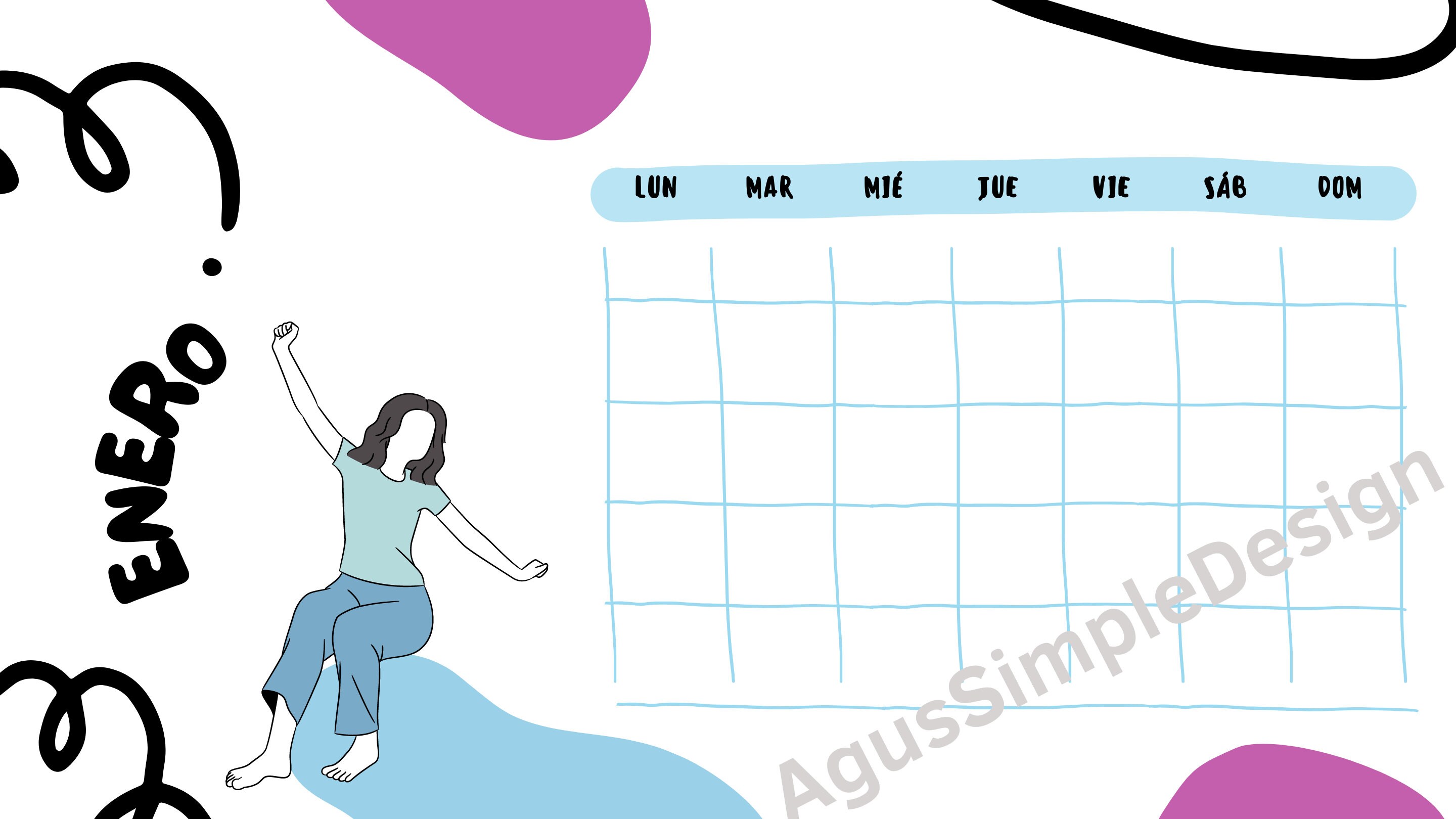 Minimalist Calendar Printable, Monthly Calendar Spanish 2022 Pdf - Etsy