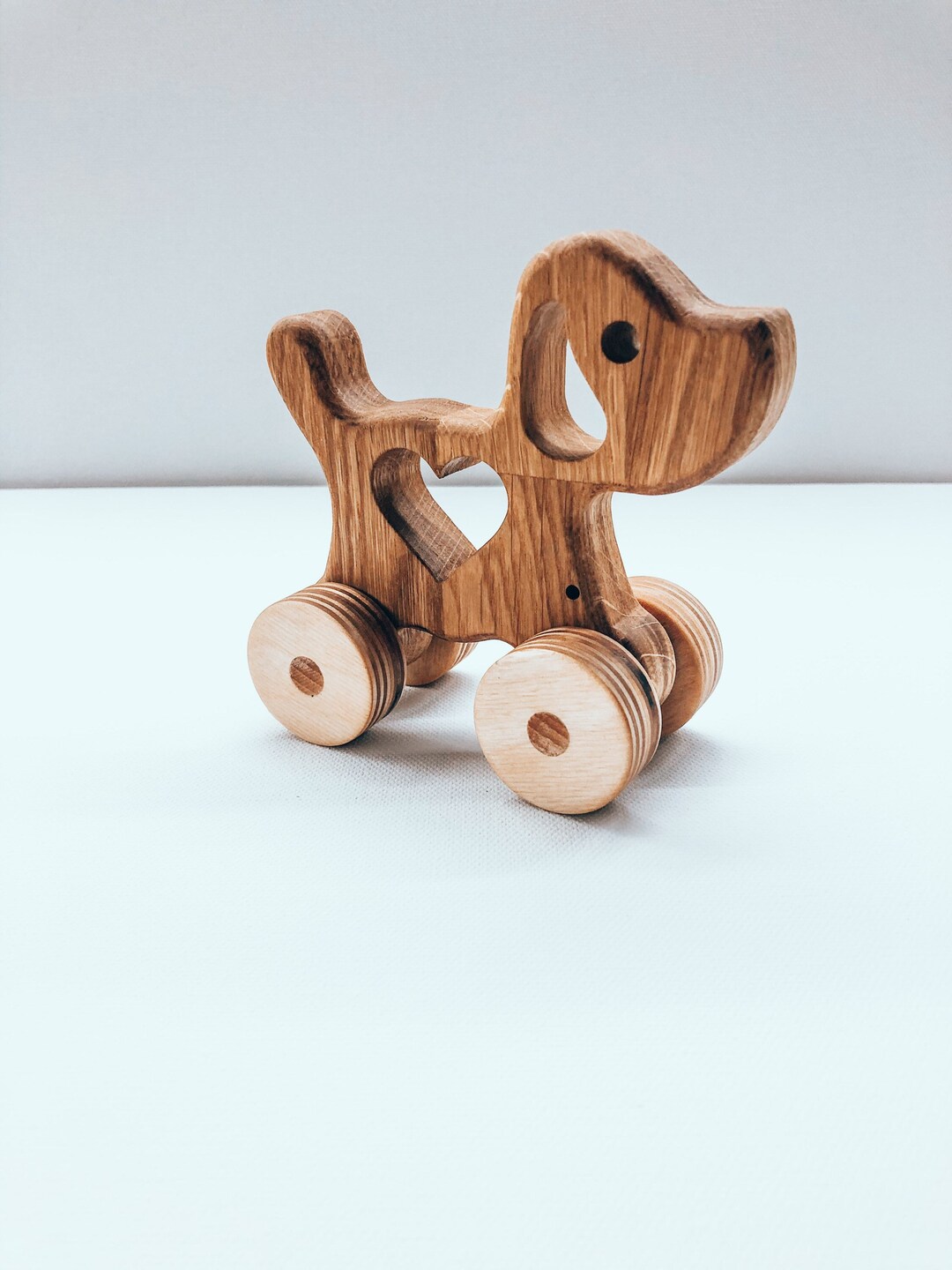Wood Dog, Motor Skill Toys, Pull String Toy, Eco Friendly Toy, Dog Push ...